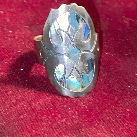 Jewelry | Sterling Silver Texaco Mexico With Abalone Inlay Size 7 ...